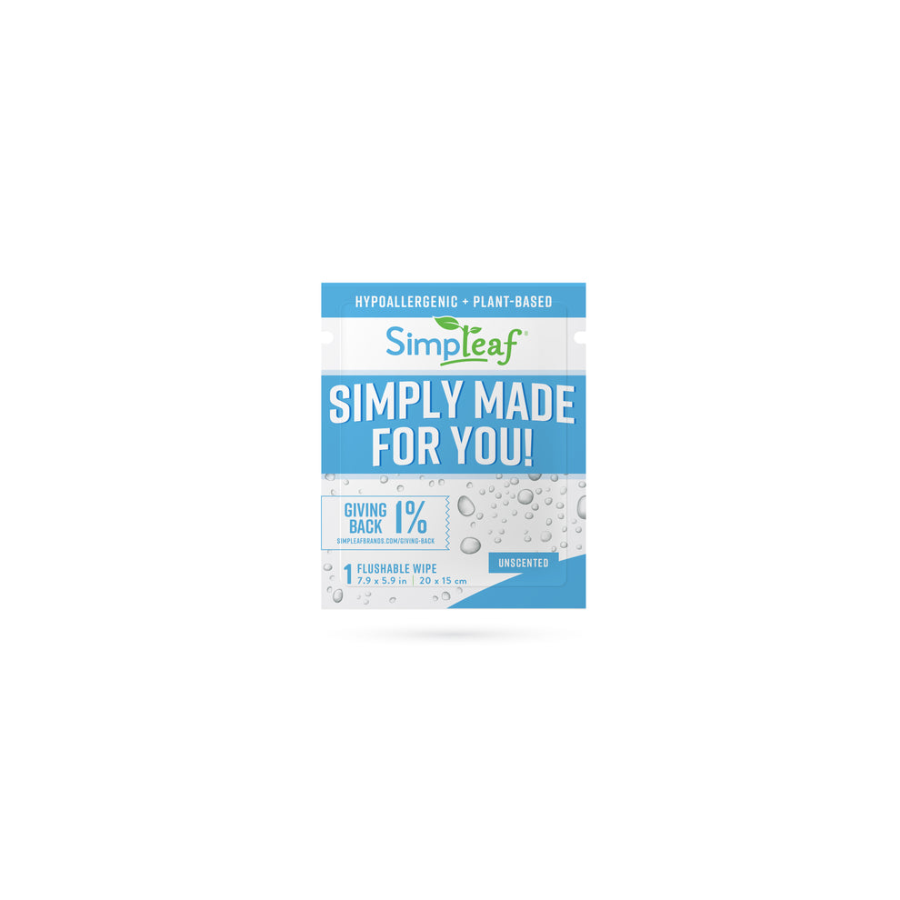 Unscented Flushable Wipes Bundle – Simpleaf – Simpleaf Brands