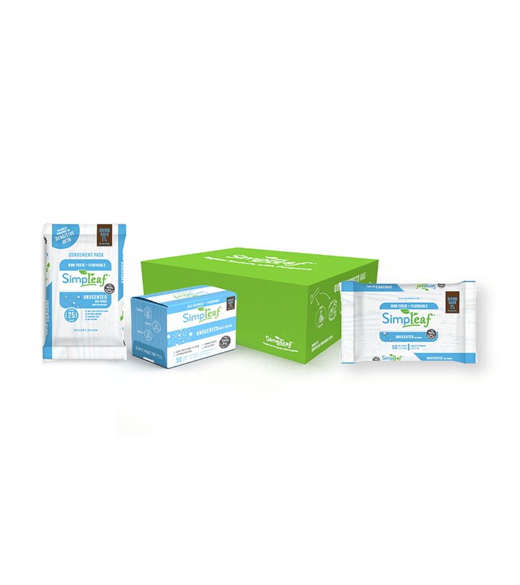Unscented Flushable Wipes Max Bundle – Simpleaf Brands